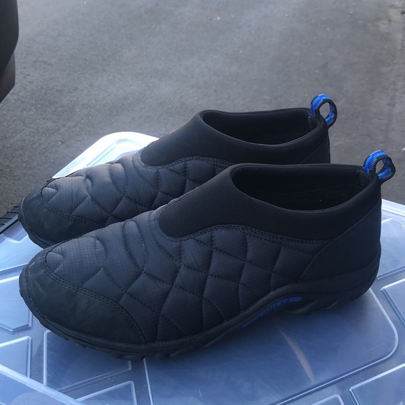 Merrell | Shoes | Merrell Hut Moc Loafer Mens Black Blue Slip On ...